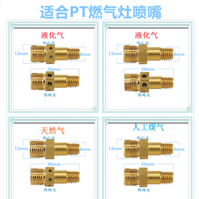 适合普田燃气灶GDAS喷嘴气嘴改气源液化气天然气人工煤气沼气平口