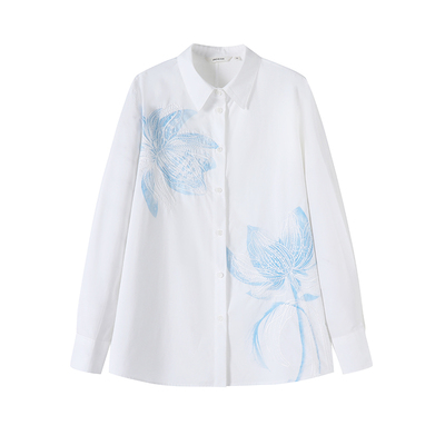 【CC家CC】特！印绣结合 重工麦穗绣 全棉长袖衬衫H5857 V18