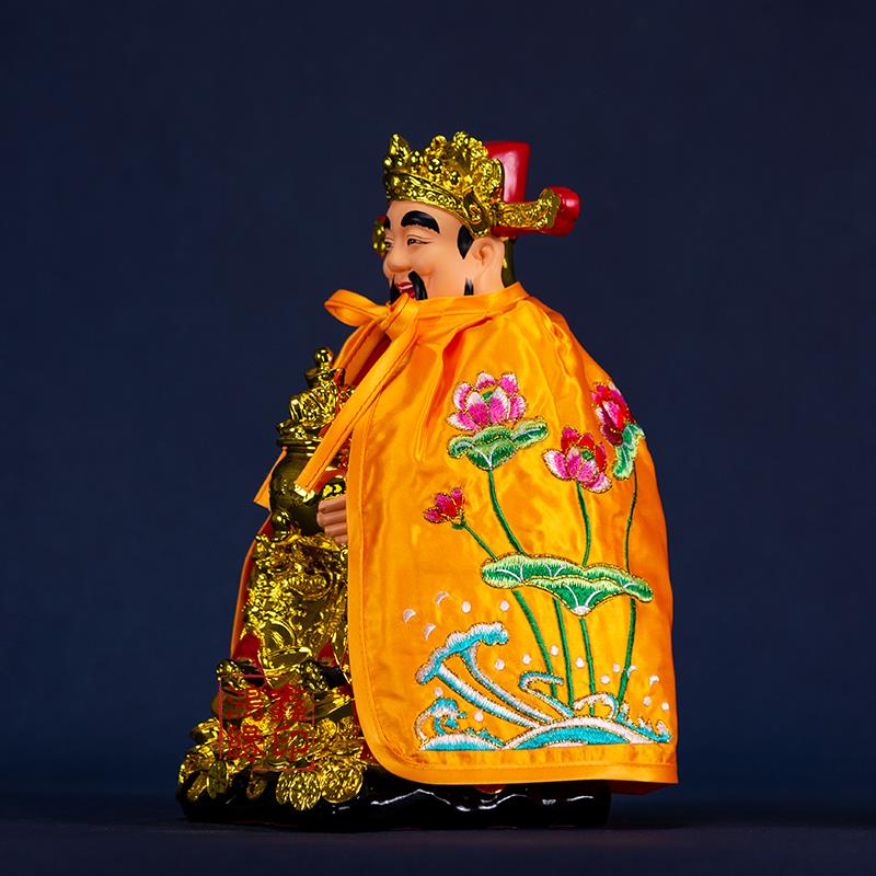 特卖财神爷披风佛像神像菩萨斗篷刺绣双龙衣服服装文武财神披袍披
