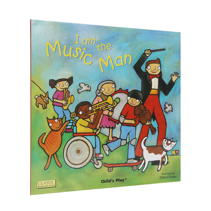 点读版 I am the Music Man猜猜是谁在演奏洞洞书小彼恩廖彩杏书单英文原版绘本儿童启蒙音乐早教毛毛虫点读笔配套书凯迪克_虎窝淘
