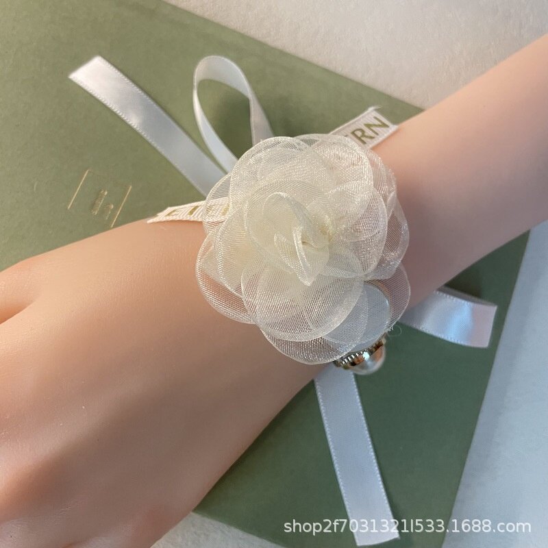 手腕花伴娘超仙姐妹团手环花结婚韩式感简约舞蹈森系蕾丝花朵