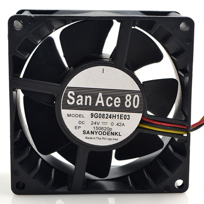 三洋8038 9G0824H1E03/D01 24V 0.42A 3线工控变频器散热风扇