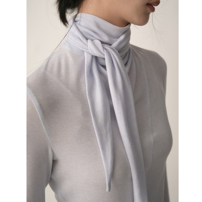 commusememory围巾领长袖打底衫