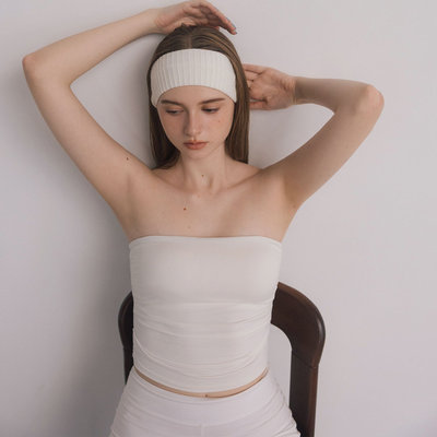 PAZZO平口涼感細肩抓皱BRATOP内