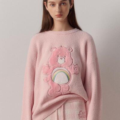 PAZZOCAREBEAR物造型珊瑚绒上衣