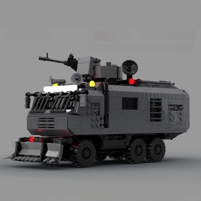 现货小颗粒MOC-185800末日装甲房车积木益智玩具模型礼物摆件