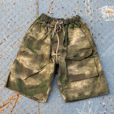 Fleurs De Bagne花囚犯 复古迷彩卡其宽松复古工装水手短裤