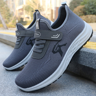 外贸男鞋鞋子男春季跨境shoes男休闲鞋透气情侣飞织运动鞋