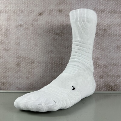 UZPO 篮球袜中帮实战运动健身休闲纯白黑色毛巾底防滑耐磨透气ADM