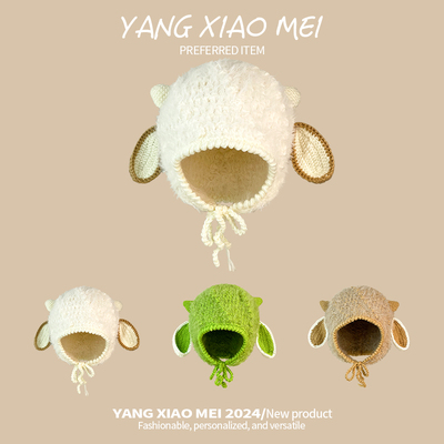张艺兴同款小羊毛绒针织帽