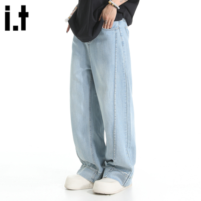 IT'S5cm美式复古水洗牛仔裤