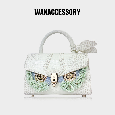 WANACCESSORY万蔻牛皮漆皮赫拉618套组活动猫头鹰换脸斜挎手提包