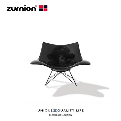 创意设计师家具rocking armchair玻璃钢黄貂鱼摇摆休闲椅极简轻奢