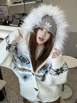 WORK-CMPG美式复古费尔岛慵懒风休闲情侣款针织衫毛衣 男女同款