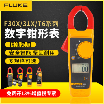 福禄克钳形表交直流FLUKE 319/317/F302+/312/362数字电流表F305