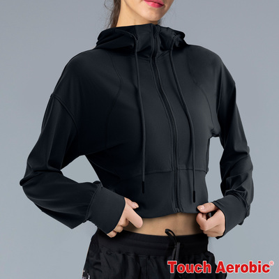 个性短版时尚连帽显瘦运动外套