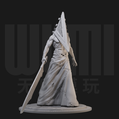 三角头 寂静岭角色 1/24白模手办 18比例GK兵人3D打印模型 1576