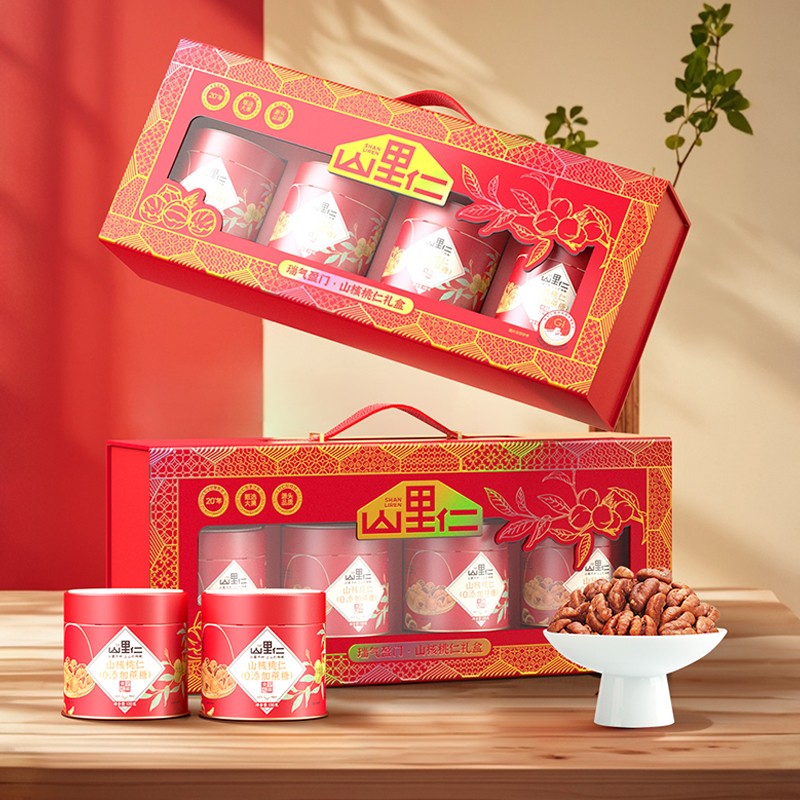瑞气盈门山核桃仁礼盒420g/盒 新货坚果零食大礼包【山里仁】
