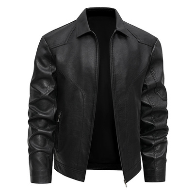 Leather jacket male youth autumn winter men's slim jacket