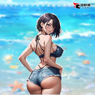 二次元性感美女汽车贴纸个性创意汽车机车电动车车身防水装饰C266