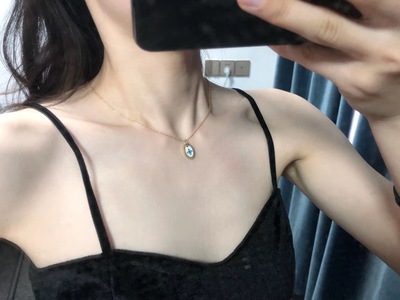 设计师款珐琅彩釉项圈幸运四叶草