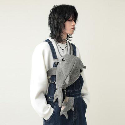 Novelty Whale Shark Animal Design Unisex Crossbody Sling Bag