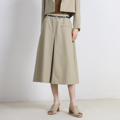 简表达优雅气质高腰A字裙