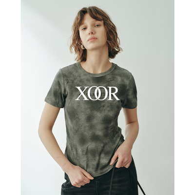 XOOR百搭圆领短袖修身显瘦T恤女