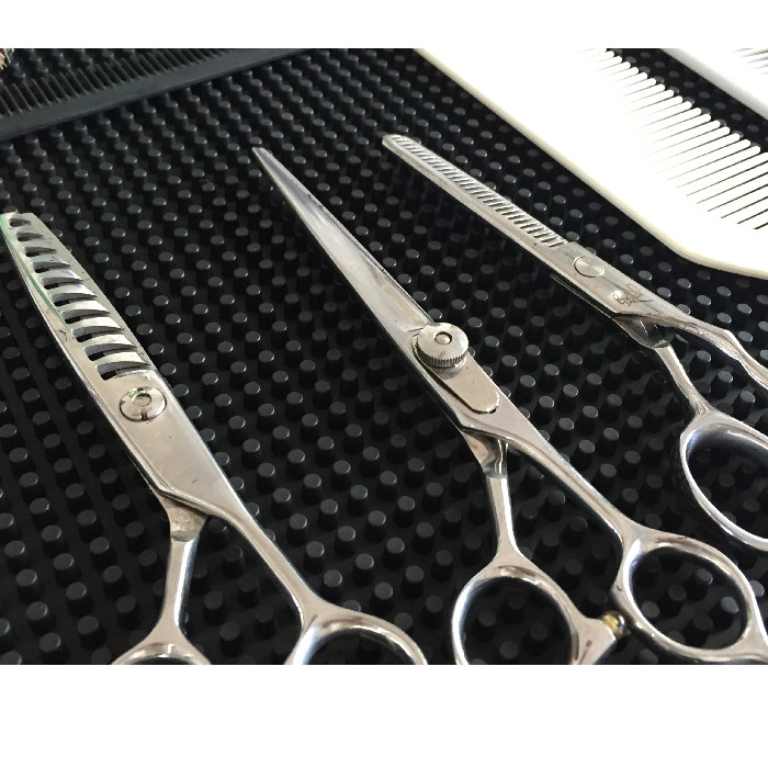 barbershop理发店发廊工具台电推剪防滑垫油头桌面剪刀防滑摆放垫