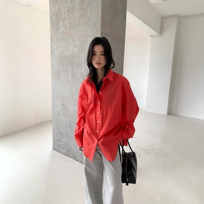 FN欧若风纯棉翻领休闲百搭衬衫女