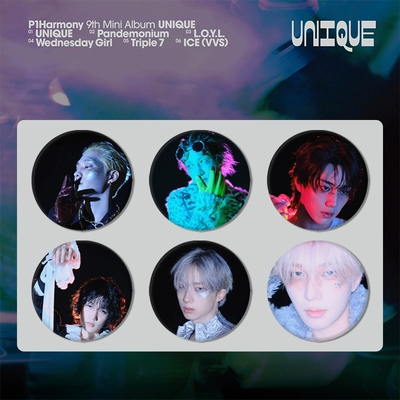 P1Harmony UNIQUE专辑预告照徽章自制周边挂件马口铁胸章谷子吧唧