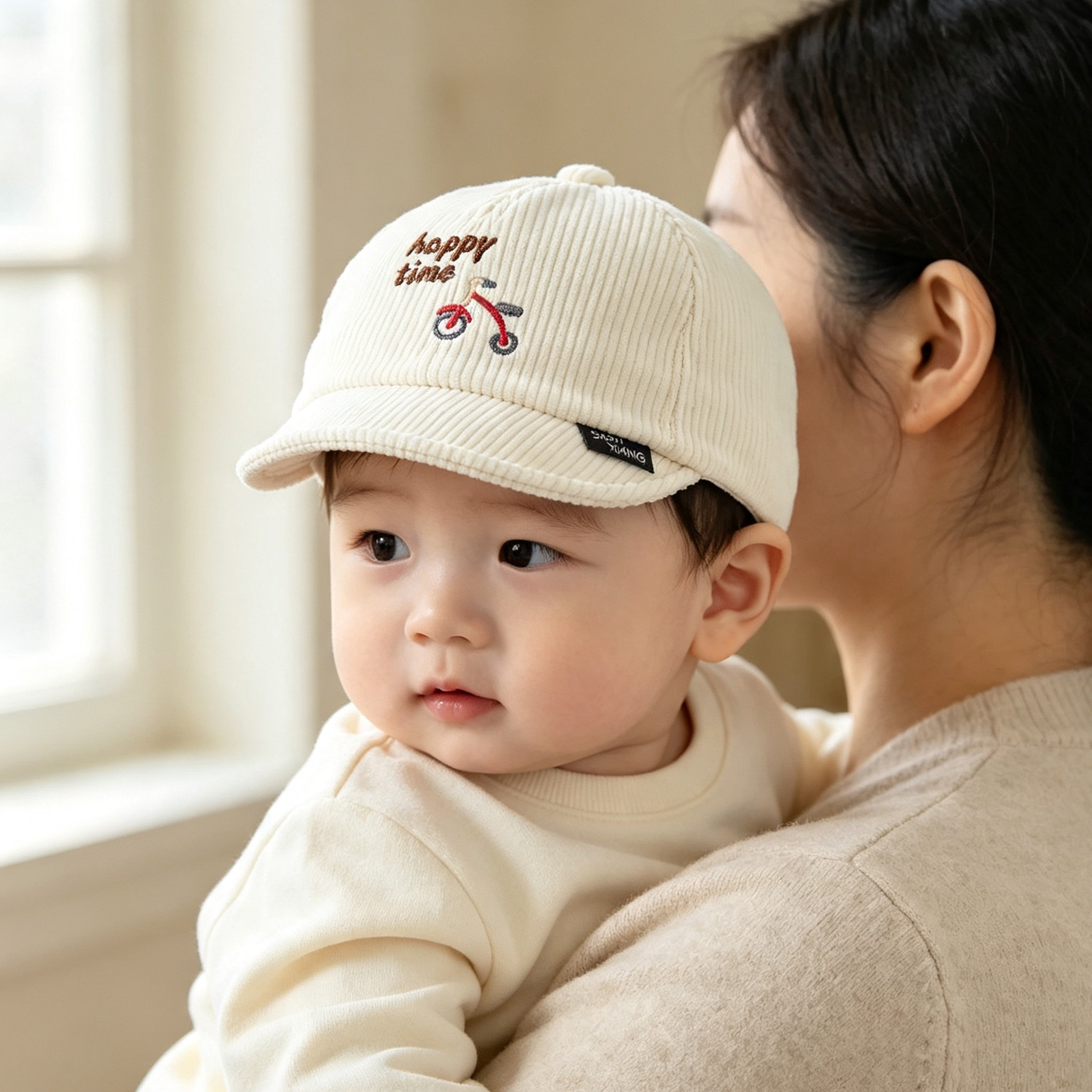 儿童可爱帽子婴幼儿秋冬季保暖防风鸭舌帽男女宝宝出游棒球帽春天