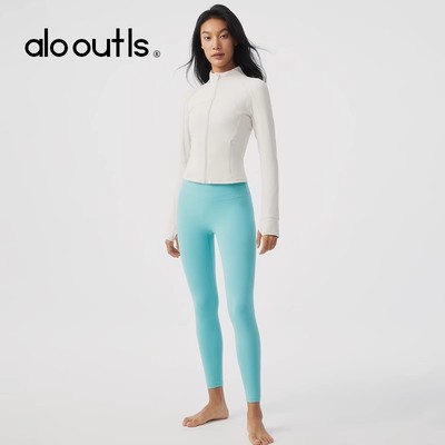 alo outls官方奥莱店立领修身显瘦短款健身上衣透气运动瑜伽外套