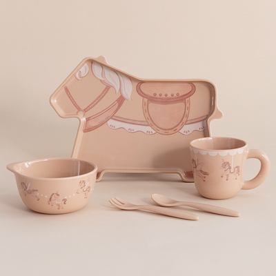 ZICCOKIDS设计师原创旋转木马系列儿童餐具套装礼盒宝宝辅食碗盘