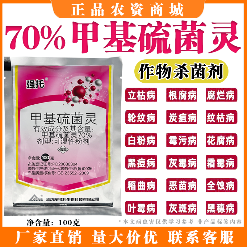 强托70%甲基硫菌灵叶霉病杀菌剂