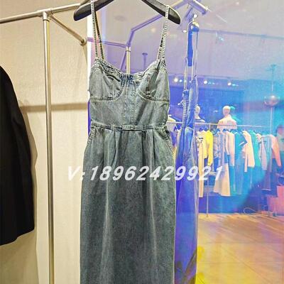 专柜正品Jessy·Line杰西莱2024春款牛仔裙连衣裙412211169-639