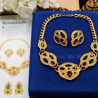 NAPIER书本款奥地利水晶项链耳环