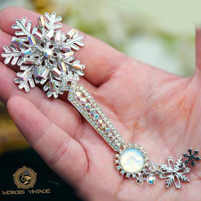 KirksFolly雪花魔法棒胸针
