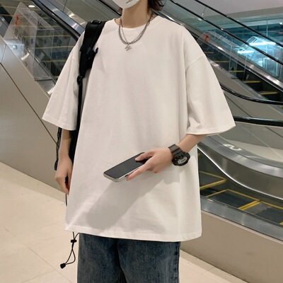 men shirt tee tops versatile shirts man outfits220g重磅精梳