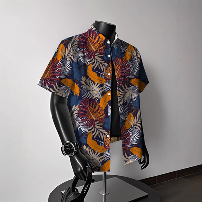 men shirt tee tops versatile shirts man outfits港风vintage