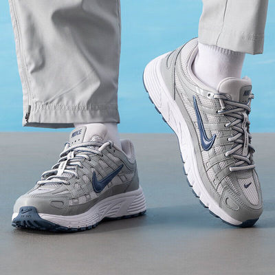 Nike耐克女鞋2025新款正品P-6000复古银色跑步缓震耐磨运动老爹鞋