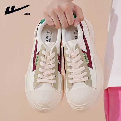 回力元气女鞋轻便运动鞋春季爆款透气帆布软底小白鞋子时尚休闲鞋