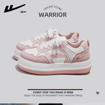 回力樱花粉女鞋2026新款百搭透气软底轻便厚底运动时尚休闲板鞋潮