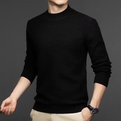 IRA半高领男修身保暖针织衫