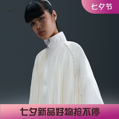 耐克/NIKE女子运动宽松休闲新款褶裥立领夹克外套HJ0518-010-133