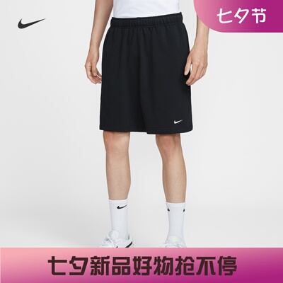 耐克/NIKE男子运动休闲小标刺绣针织五分裤短裤IM3397-010-063