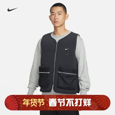 耐克男子运动休闲夹棉马甲背心