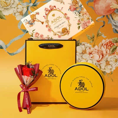 ADOL曲奇饼干+永生玫瑰花礼盒