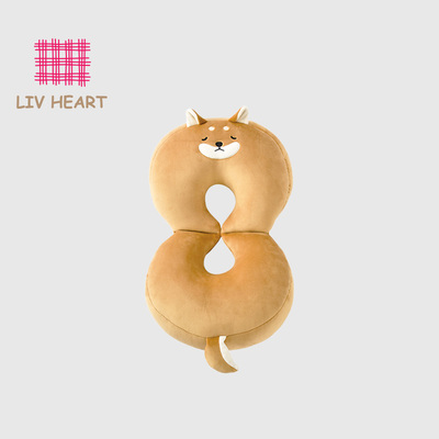 日本LIVHEART猫咪抱枕坐垫办公室久坐神器屁垫学生椅子垫护腰靠枕