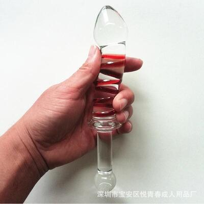 Glass-made femalemasturbation toy fake phallus adult product